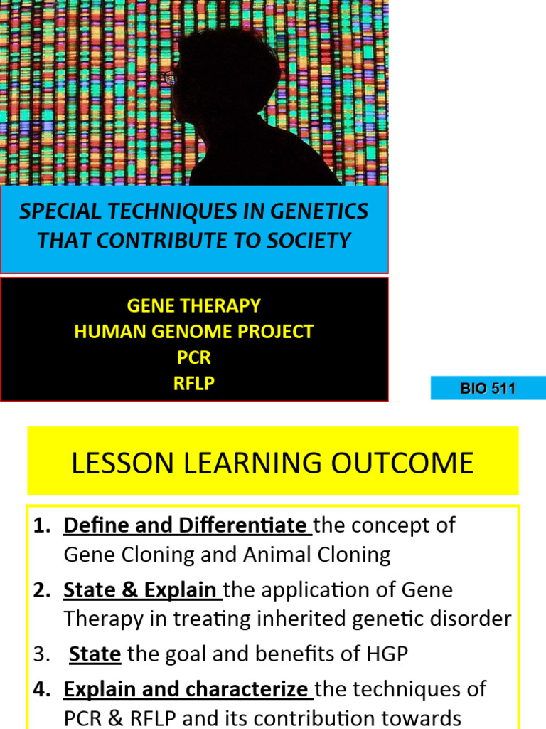Lec7 Special Techniques in Genetics | PDF | Molecular Cloning | Polymerase Chain Reaction