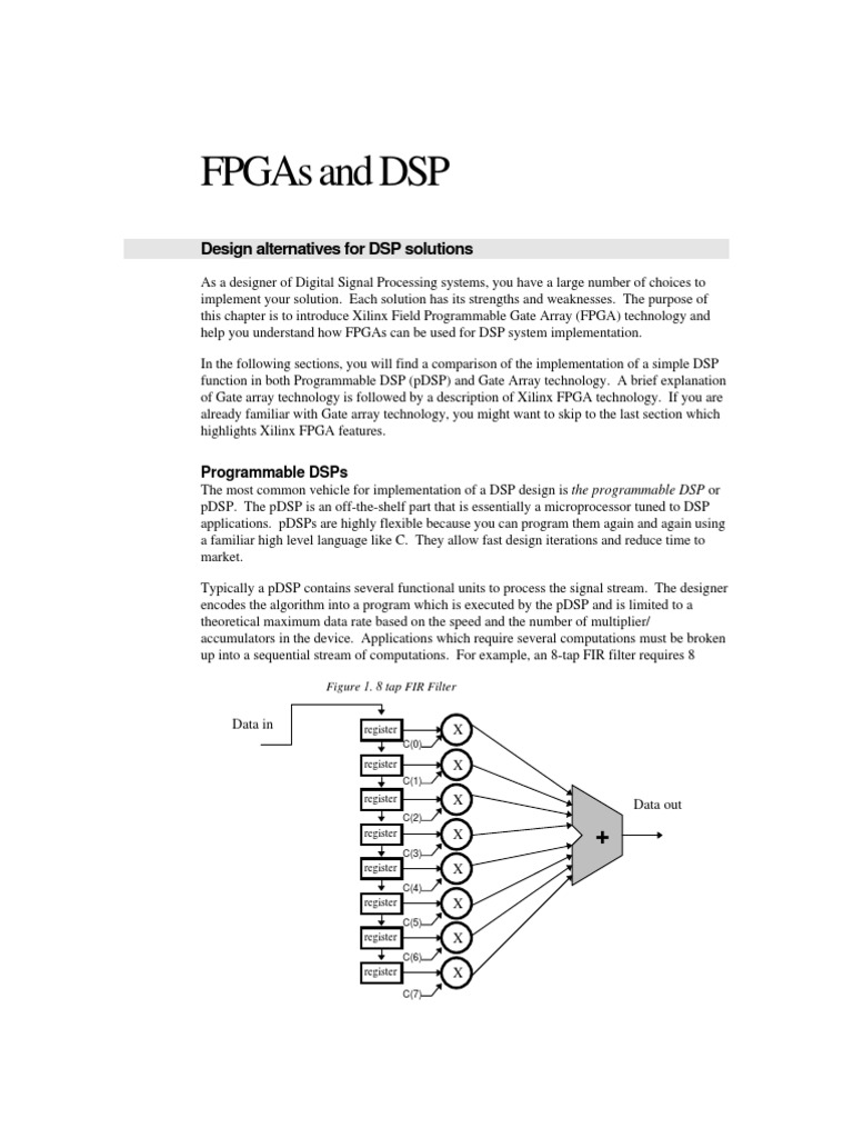 Fpgas and DSP: Design Alternatives For DSP Solutions | PDF | Field ...