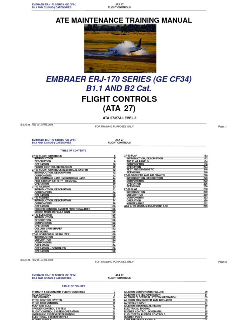 Ata 27 Flight Controls Emb 170 - My Version | PDF | Aircraft Flight Control System | Flight ...