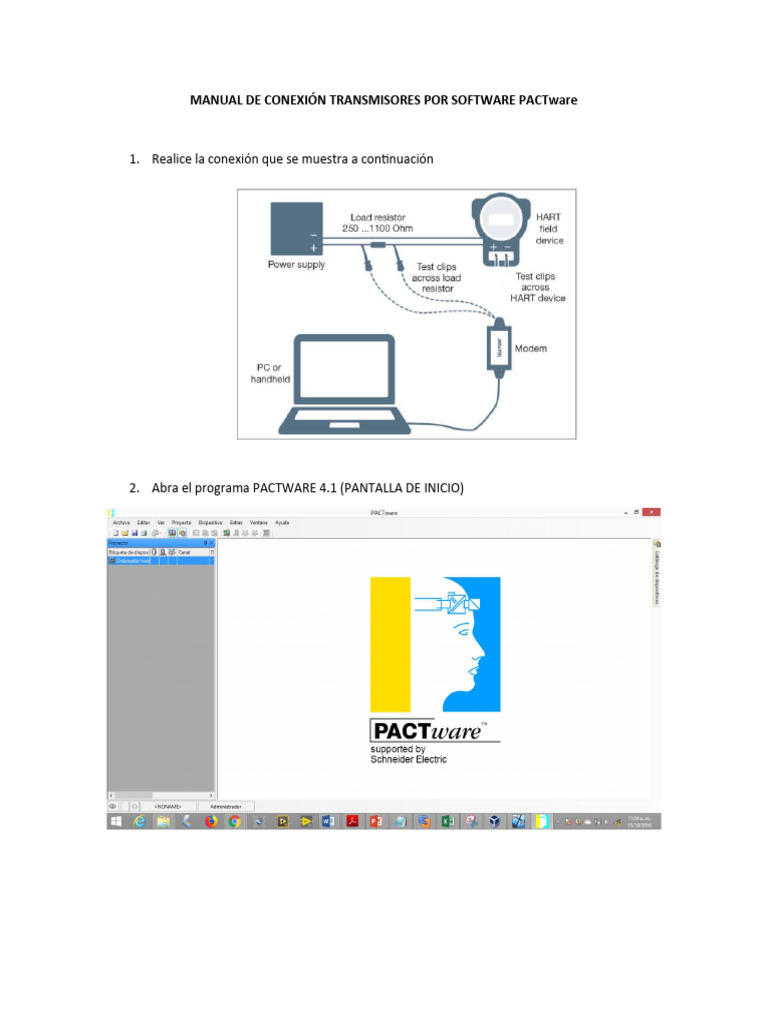 Material Apoyo 2 - Procedimiento HART SOFTWARE PACTware | PDF