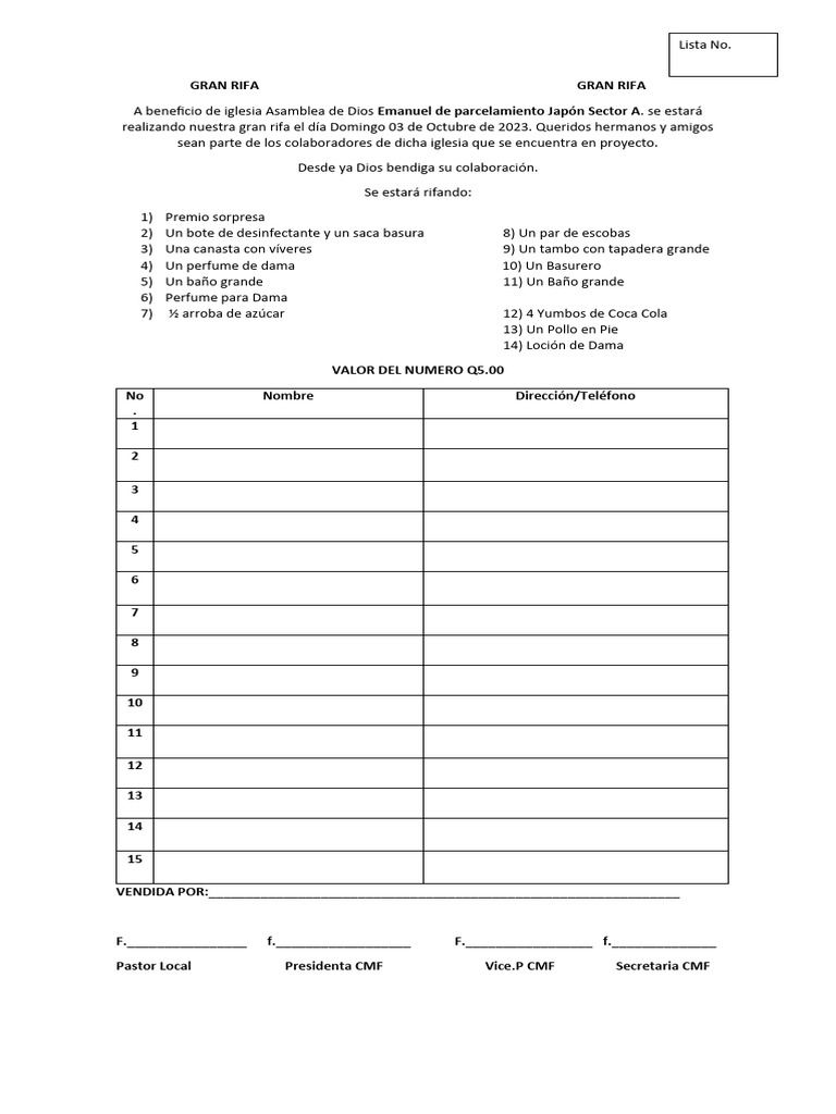 Gran Rifa Gran Rifa | PDF