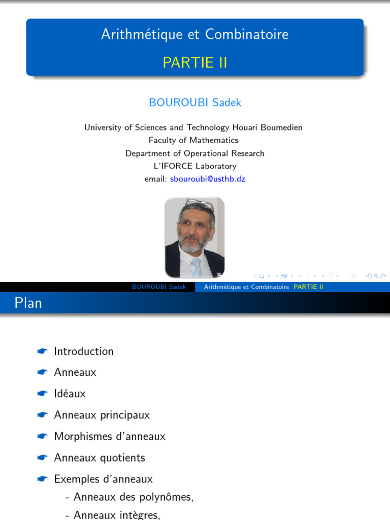 Concepts Fondamentaux des Anneaux | PDF | Anneau (mathématiques ...