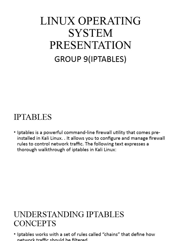 Linux Operating System | PDF | Firewall (Computing) | Transmission ... Linux Operating System | PDF | Firewall (Computing) | Transmission ...