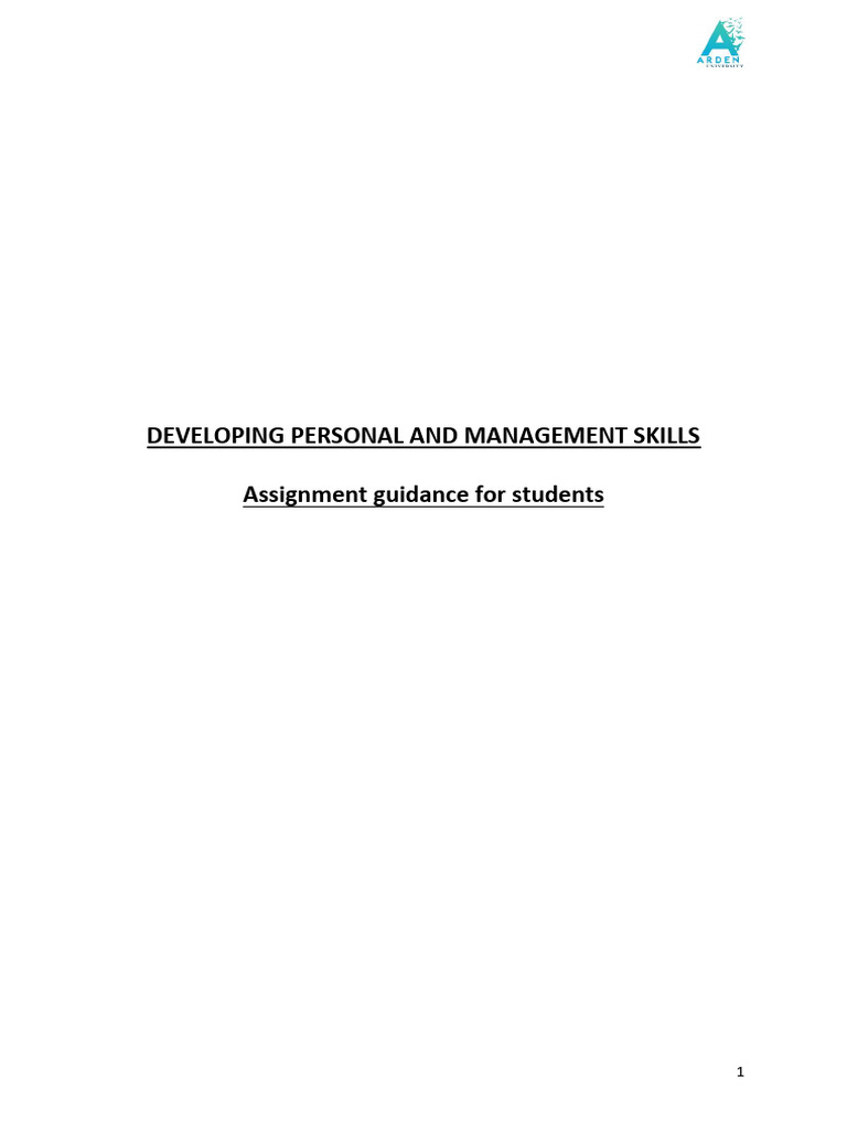 Assignment Guidnace For Students + PDP Template - DSPD Student | PDF ...