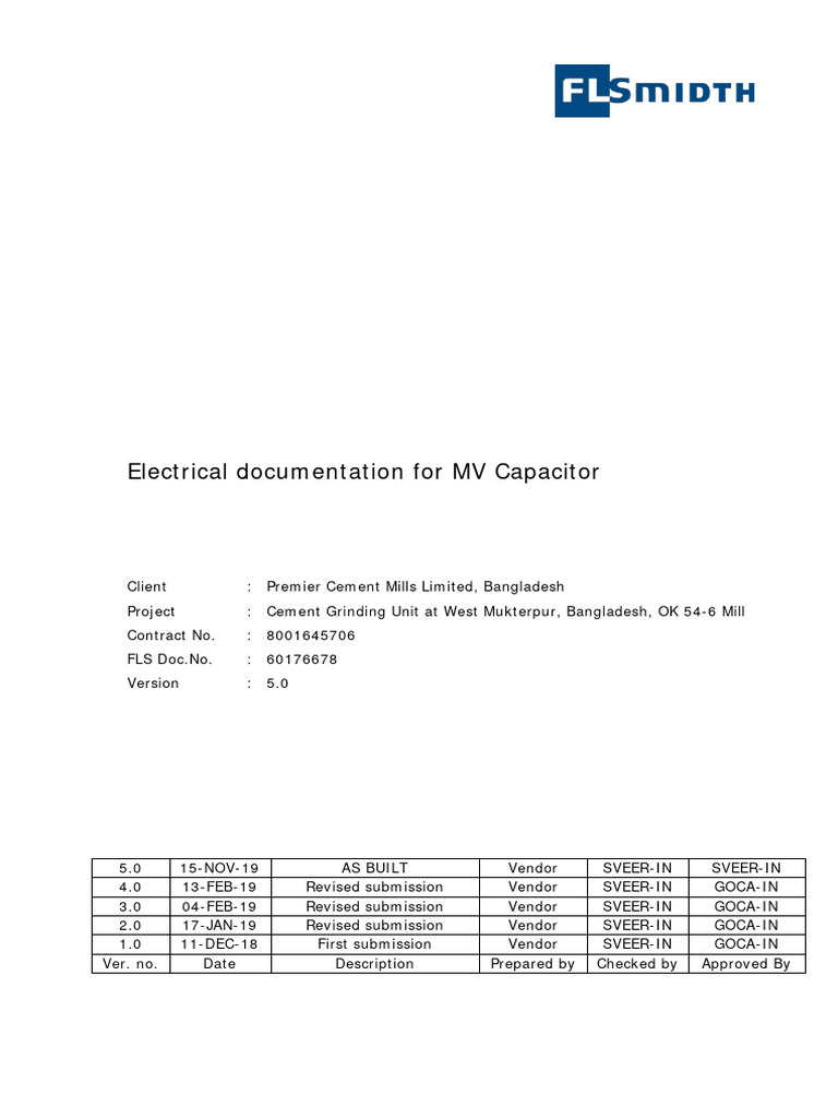 MV Capacitor Datasheet for Cement Unit | PDF | Insulator (Electricity ...