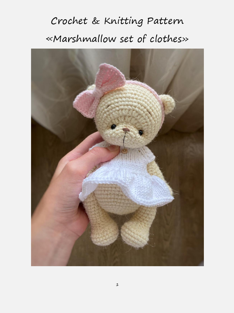 Teddy Bear Crochet Pattern by Daria | PDF | Crochet | Yarn
