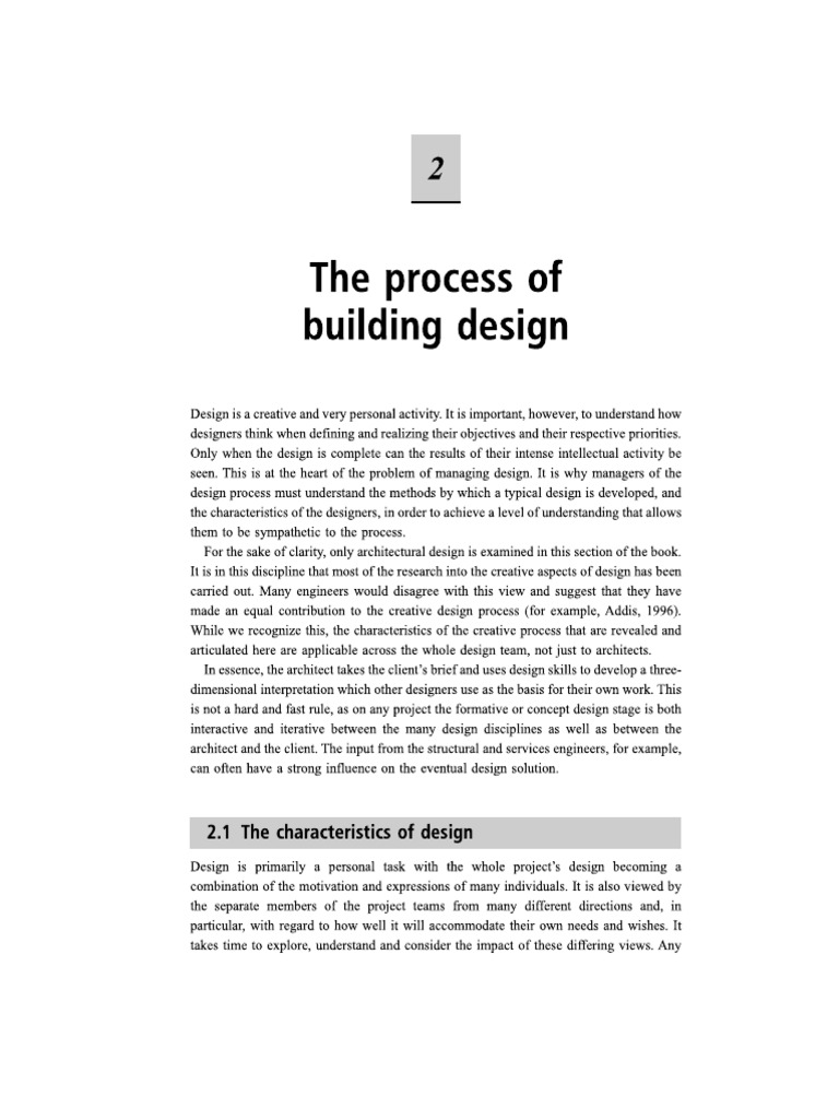 Colin Hughes Chapter-2 Building-Design-Process Building-Design-Management 2001 | PDF
