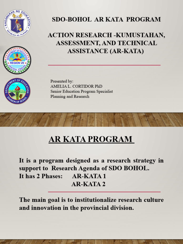 SDO Bohol AR-KATA Program Overview | PDF | Action Research | Learning