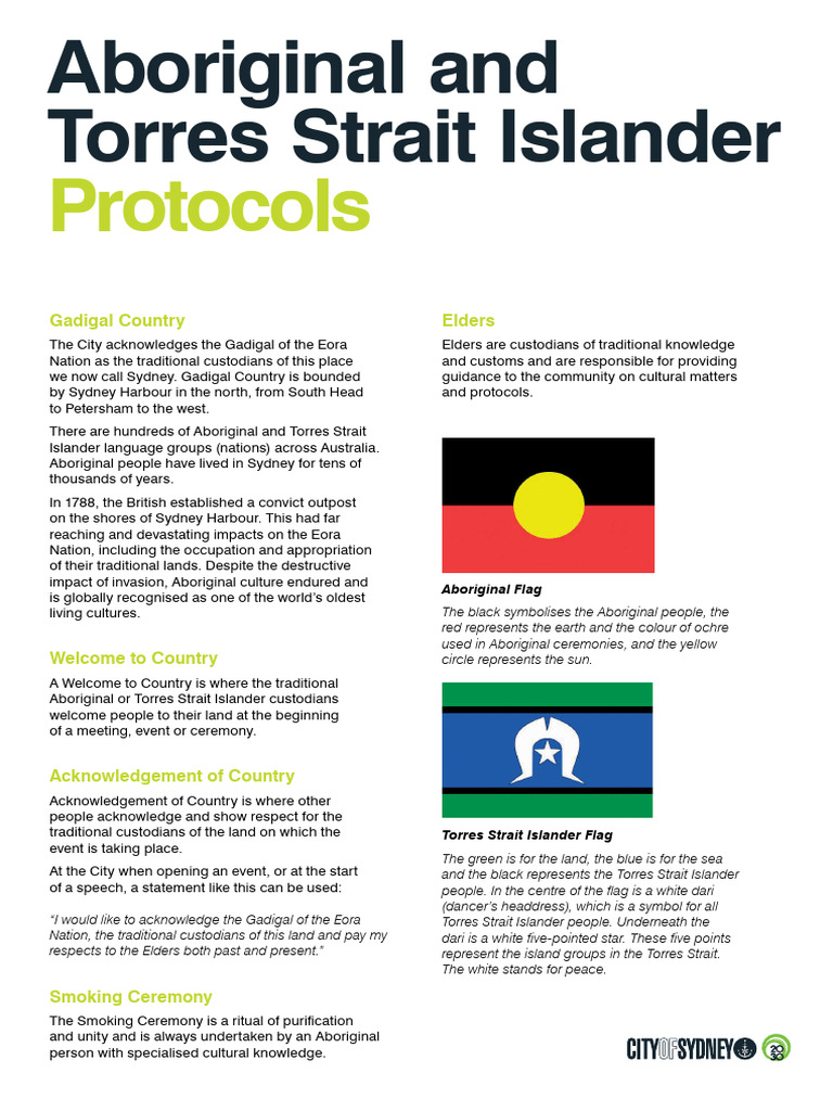 Aboriginal and Torres Strait Islander Protocols | PDF | Indigenous ...