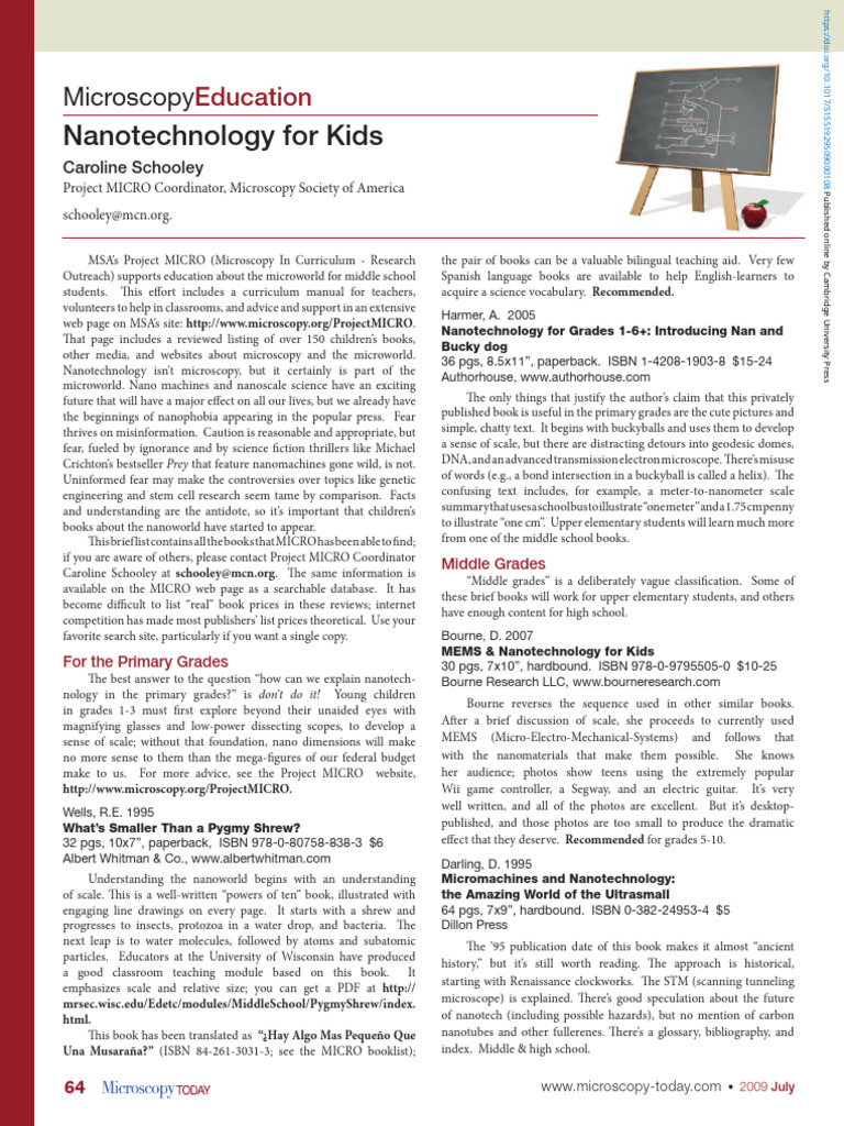 Nanotechnology For Kids | PDF | Nanotechnology | Books