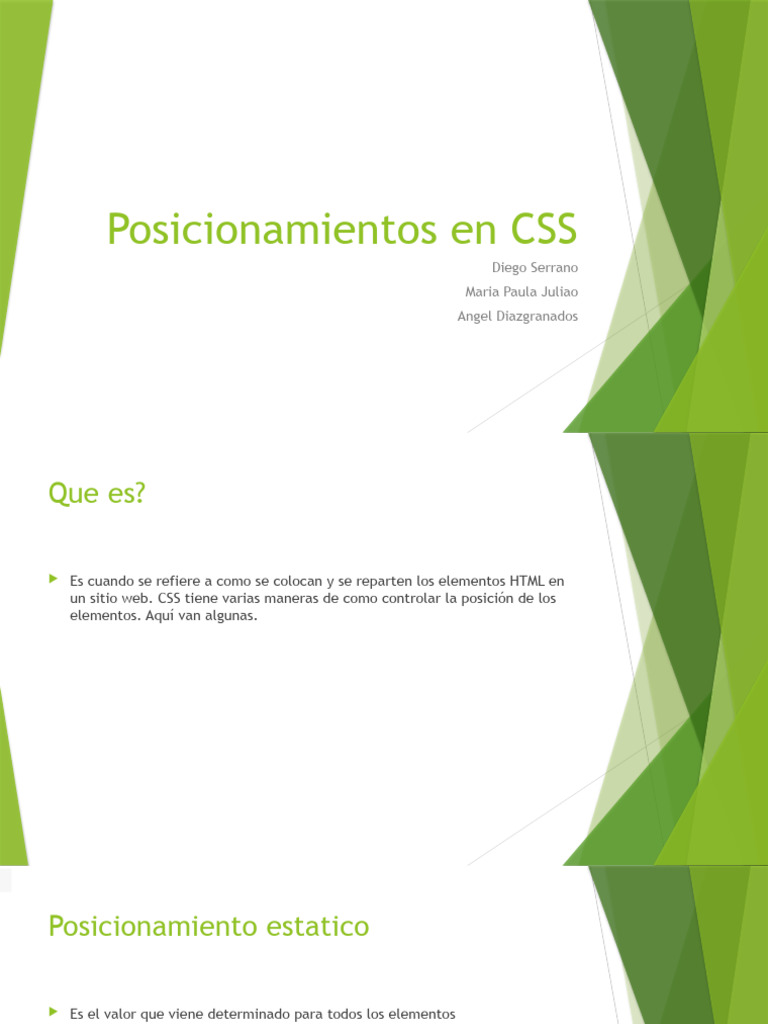 Posicionamientos en CSS | PDF