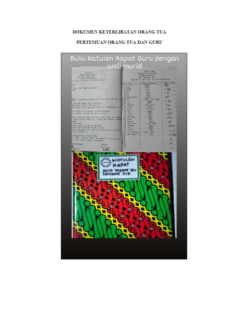 Dokumen Keterlibatan Orang Tua | PDF Dokumen Keterlibatan Orang Tua | PDF