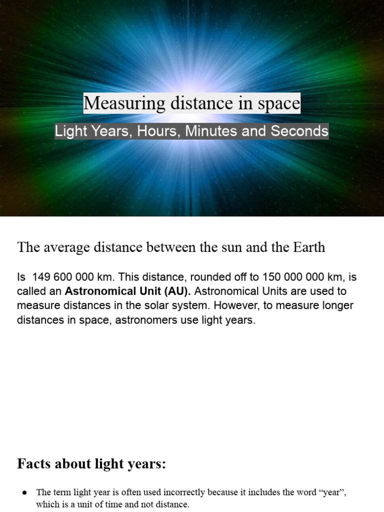 Measuring Distance in Space | PDF | Astronomical Unit | Stars