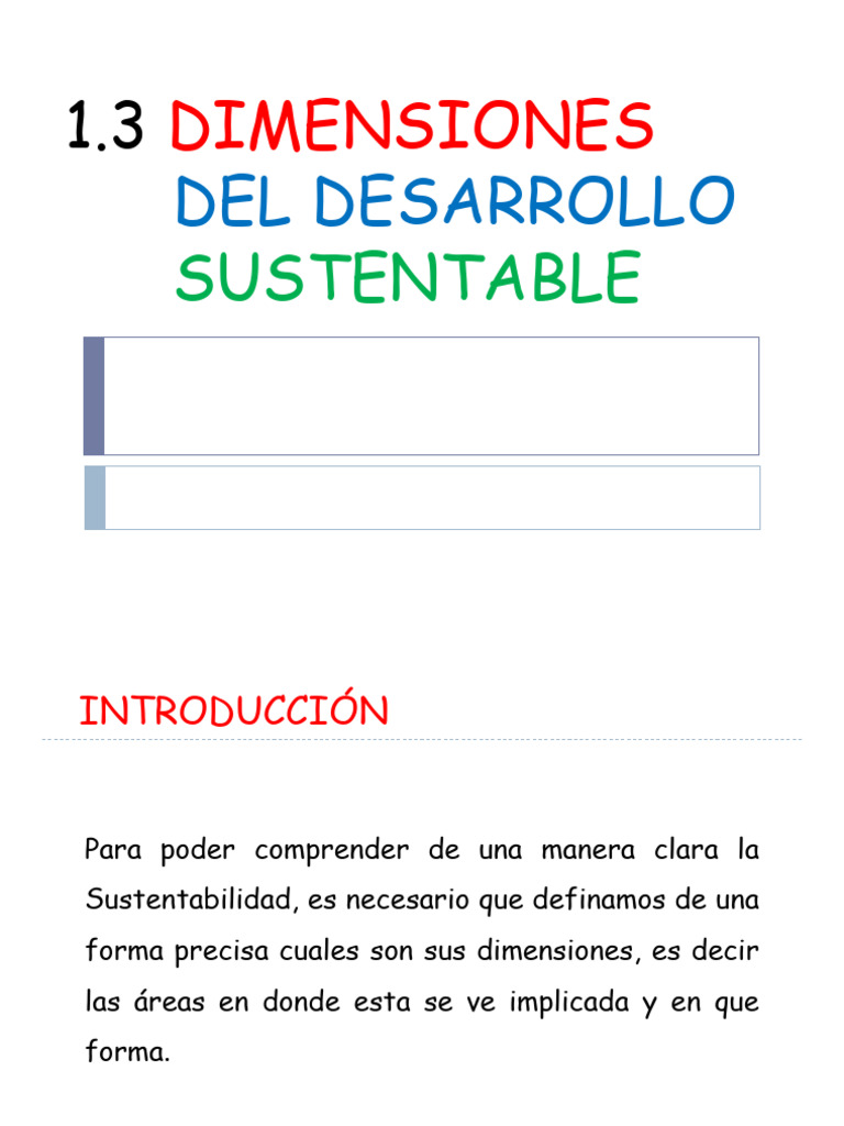 1.3 Dimensiones - Sustentabilidad | PDF | Sustentabilidad | Residuos