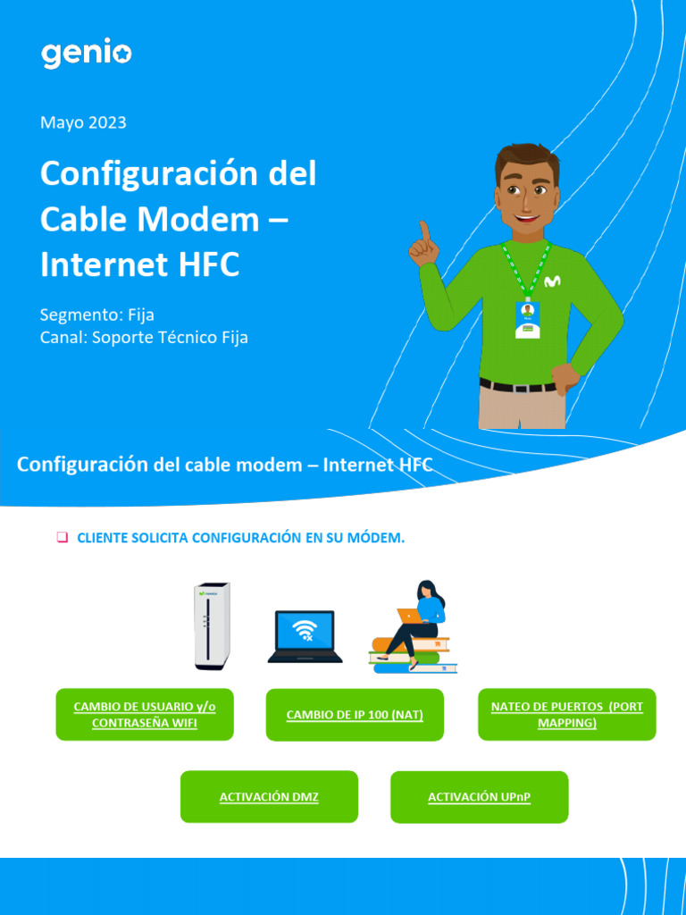Configuración del Módem HFC Movistar | PDF | Dirección IP | Contraseña