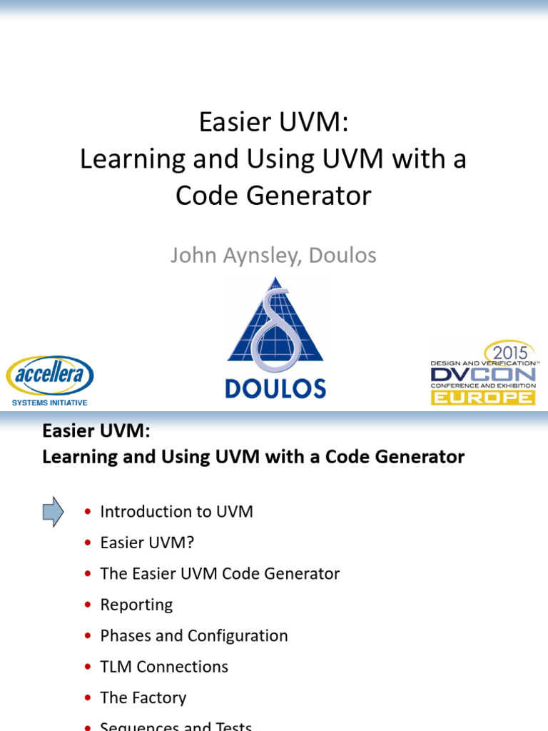 DVCon Europe 2015 T08 Presentation | PDF | Software | Programming Paradigms