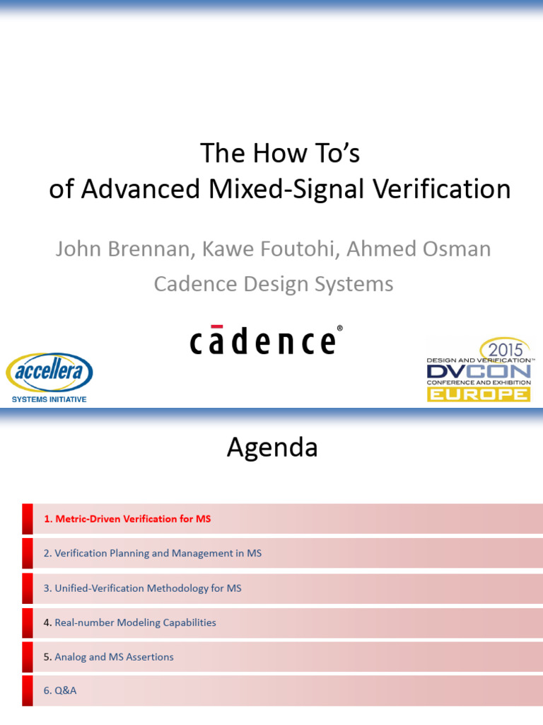 DVCon Europe 2015 T13 Presentation | PDF | Verification And Validation | Formal Verification