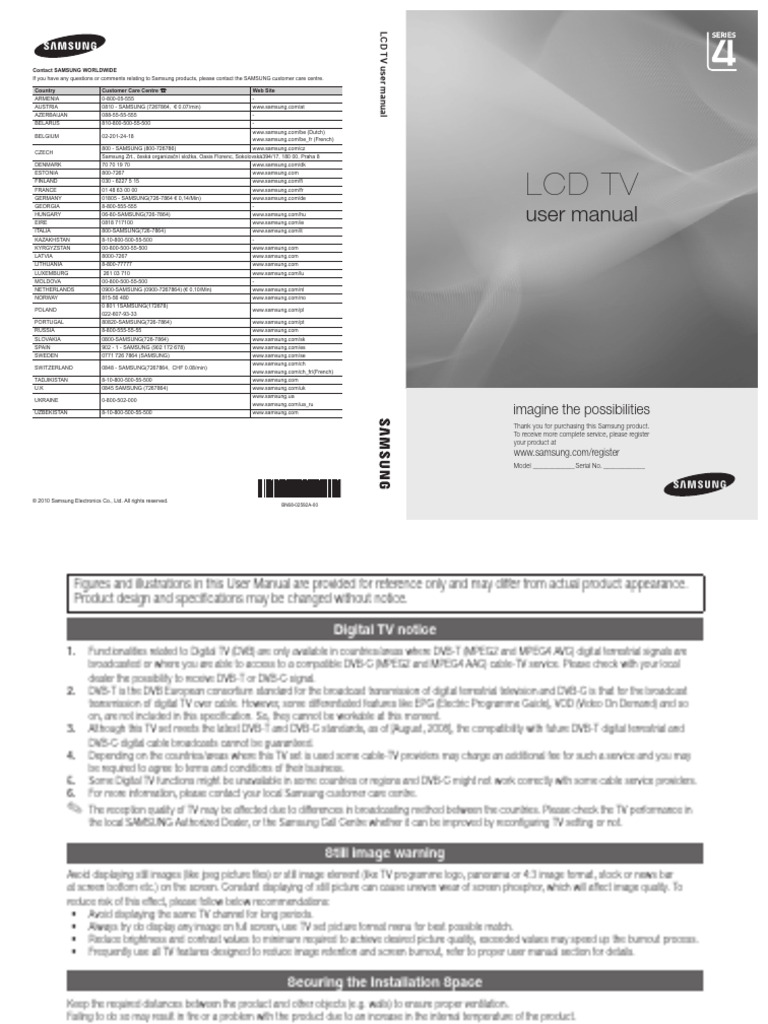 LCD TV: User Manual | PDF | Hdmi | Set Top Box