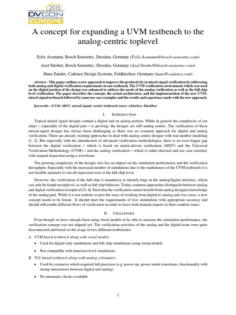 DVCon Europe 2015 P1 5 Paper | PDF | Analogue Electronics | Formal ...