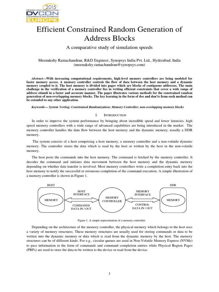 DVCon Europe 2015 P1 6 Paper | PDF | Computer Memory | Verification And Validation