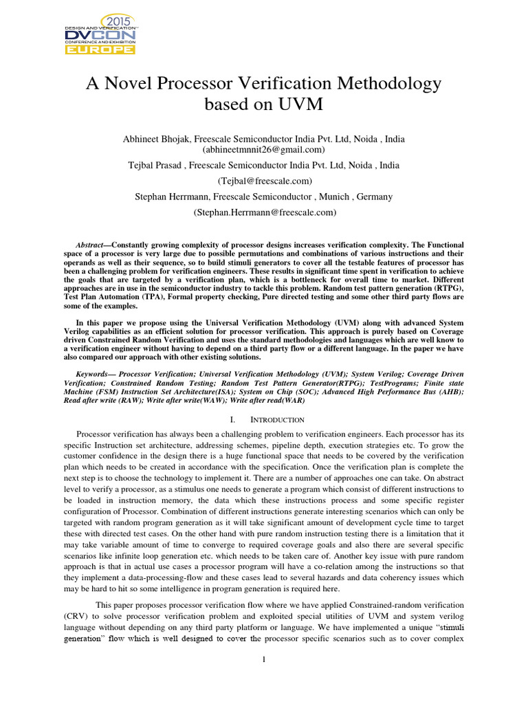 Dvcon Europe 2015 Ta1 4 Paper Pdf Control Flow Formal Verification