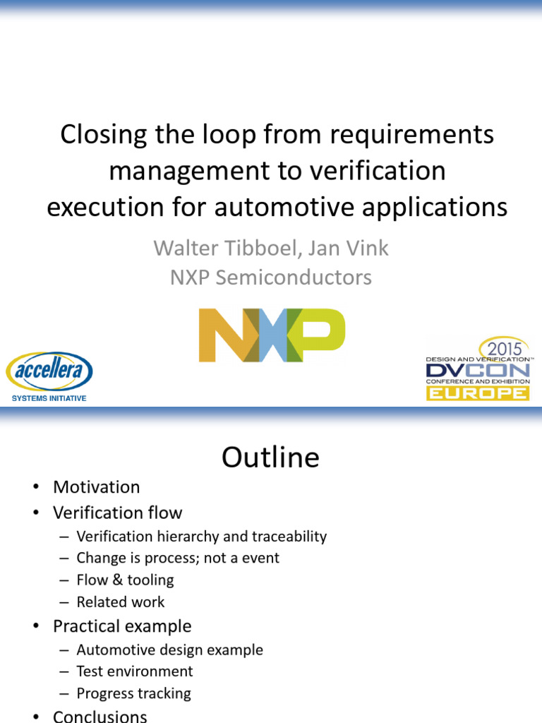 Dvcon Europe 2015 Ta1 9 Presentation Pdf Verification And Validation Software Testing