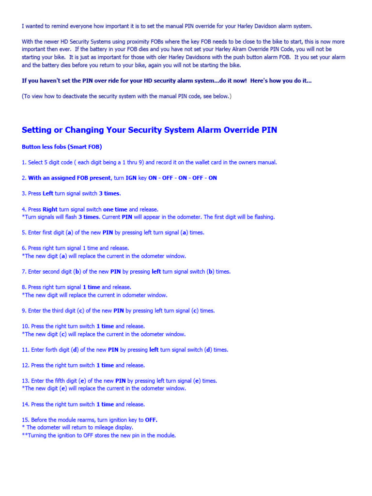Override TSSM Key Fob Button | PDF | Personal Identification Number ...