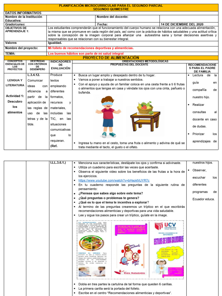 Media - Proyecto de Nutrición | PDF | Maestros | Deportes