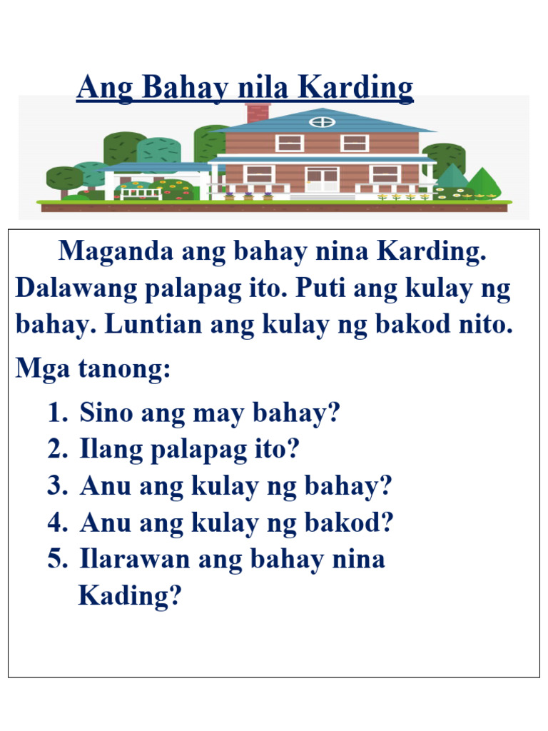 Ang Bahay Nila Karding | PDF
