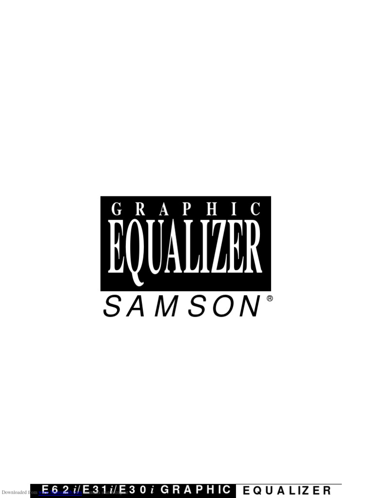 Equalizer: Samson | PDF | Equalization (Audio) | Electronics