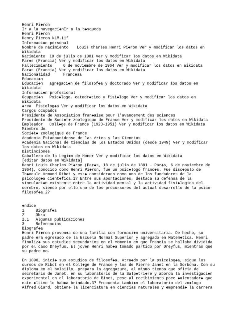 Henri Piéron | PDF
