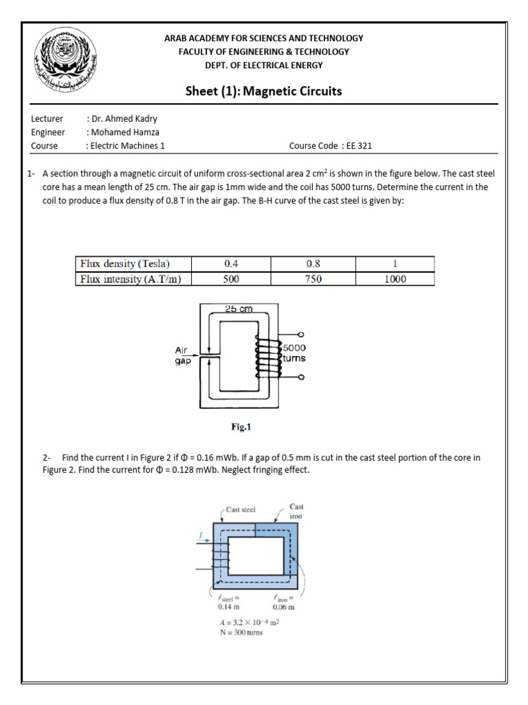 EE321 Sheet 2 | PDF | Inductor | Building Engineering