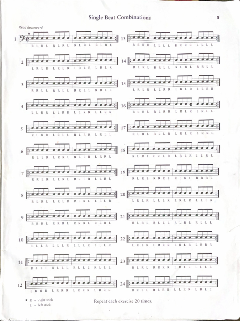 Single Beat Combinations | PDF