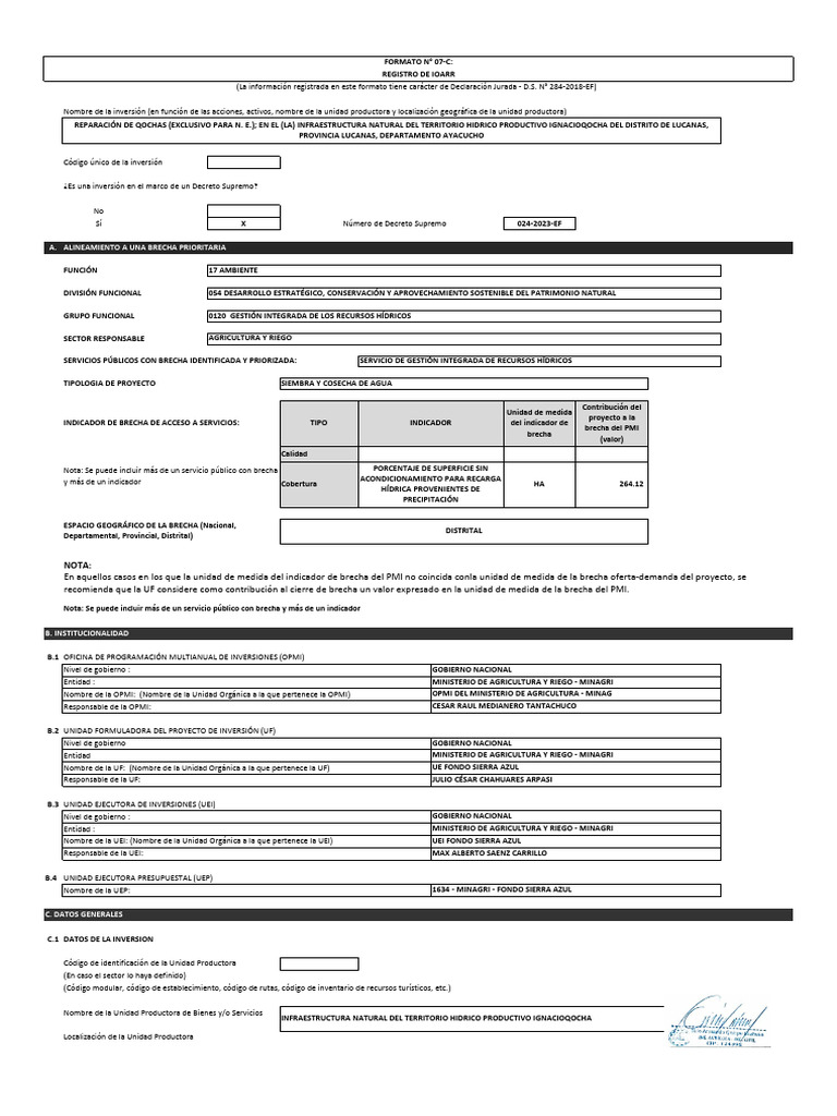 Formato 7C - Actualizado LUCANAS | PDF | Infraestructura | Agua