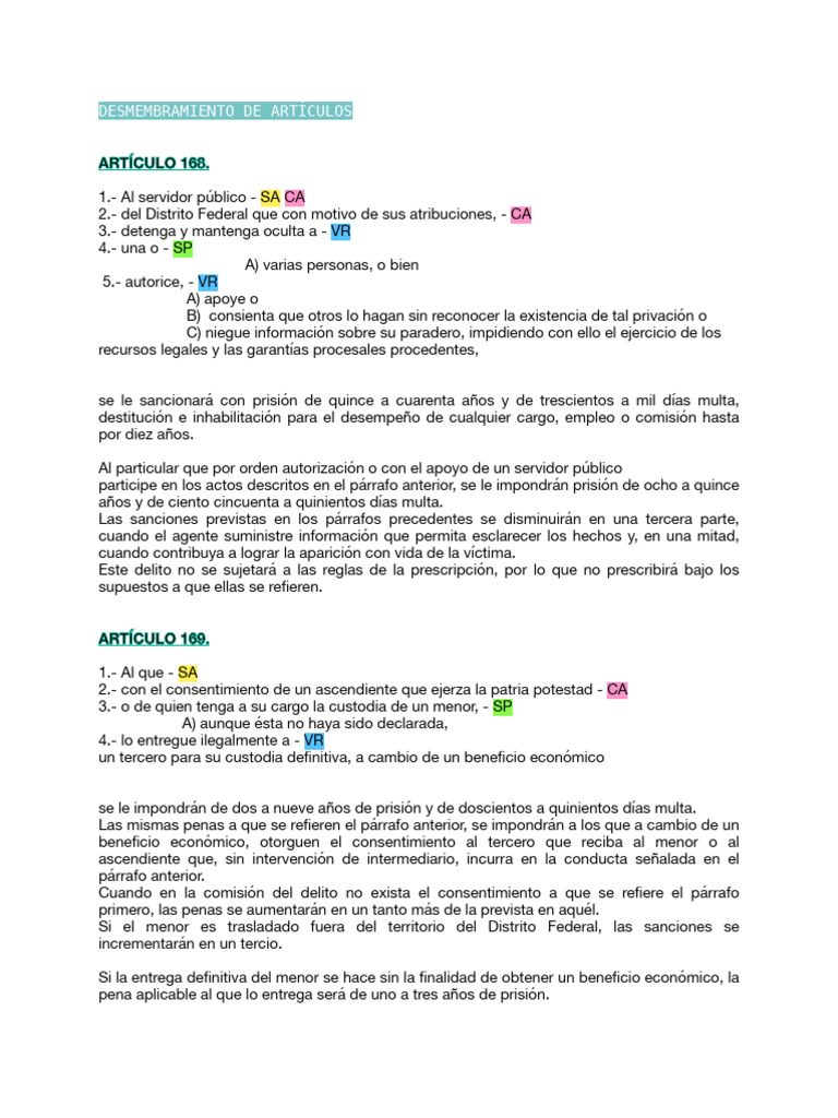 Desmembramiento PDF | PDF | Justicia | Crimen y violencia