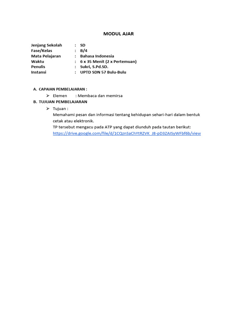 Jelajah Kata Sulit Teks Informatif | PDF