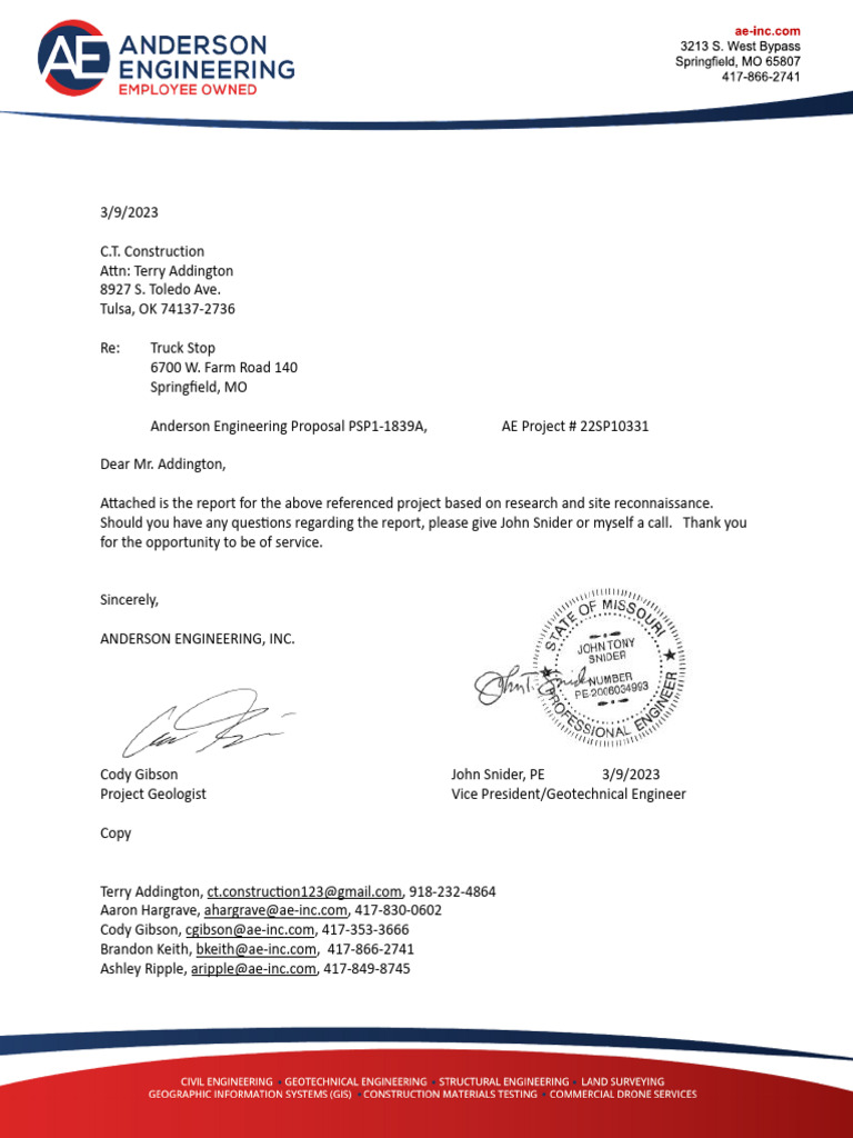 Anderson Engineering Electrical Resistivity | PDF | Sinkhole ...