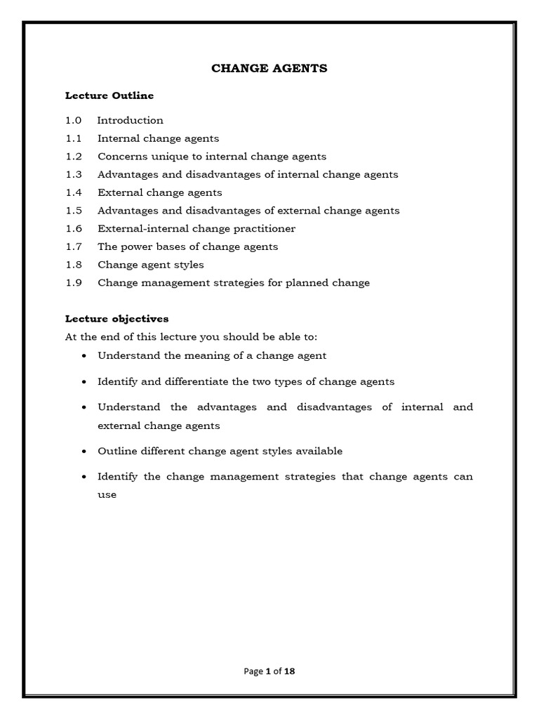 Change Agents | PDF | Power (Social And Political) | Consultant Change Agents | PDF | Power (Social And Political) | Consultant