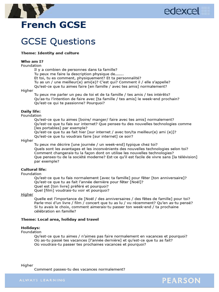 Example-Conversation-Questions pdf-1 | PDF