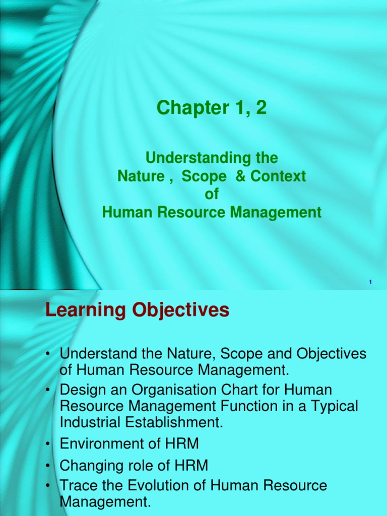 Understanding The Nature and Scope of HRM | PDF | Human Resource ...