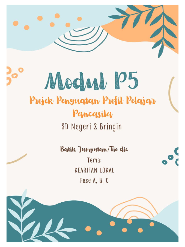 Modul p5 Tema Kearifan Lokal - SDN 2 Bringin | PDF