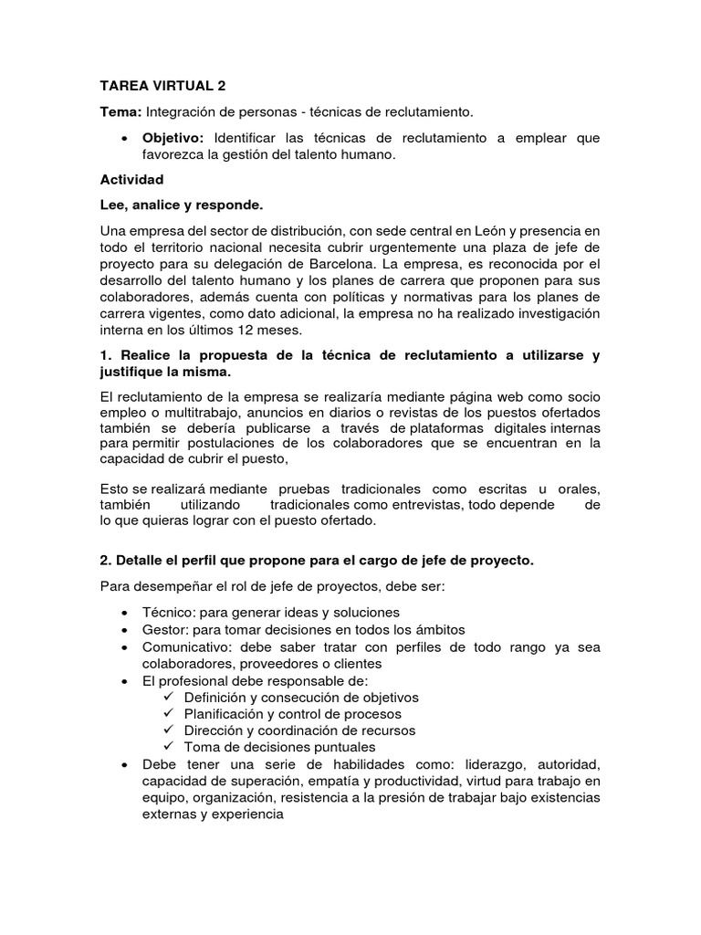 TV2 Gestion de Talento Humano Kmma | PDF