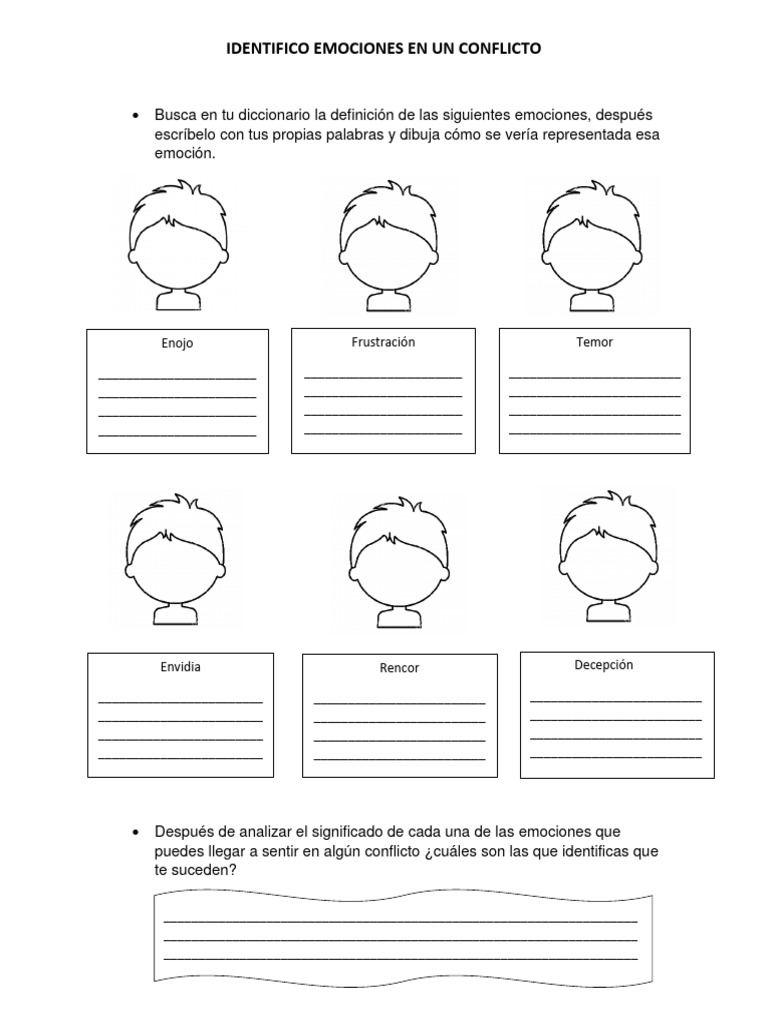 Identifico Emociones en Un Conflicto | PDF