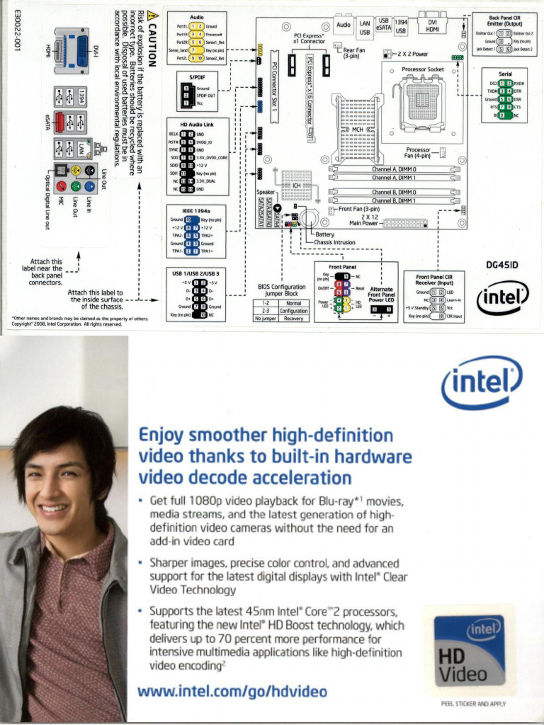 Intel Desktop Board DG45ID | PDF