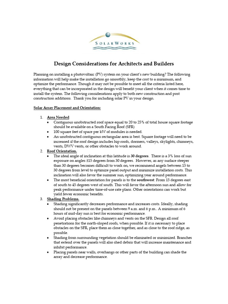 Design Considerations | PDF | Photovoltaic System | Photovoltaics