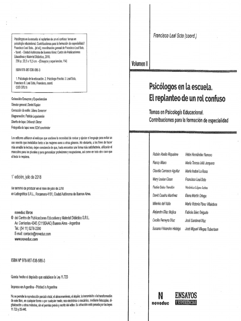 L Pez 2018 El Psic Logo en Educaci N | PDF