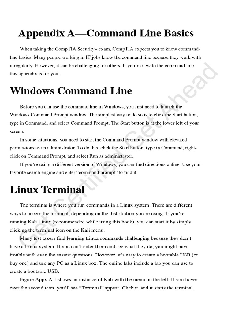 Appendixes From Comptia Security Get Certified Get Ahead Sy0 601 Study ...