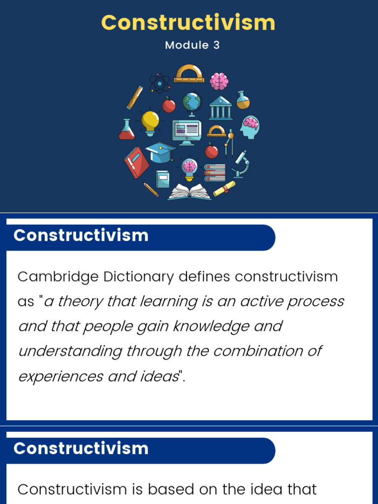 Tve1 m3 Constructivism | PDF | Constructivism (Philosophy Of Education ...