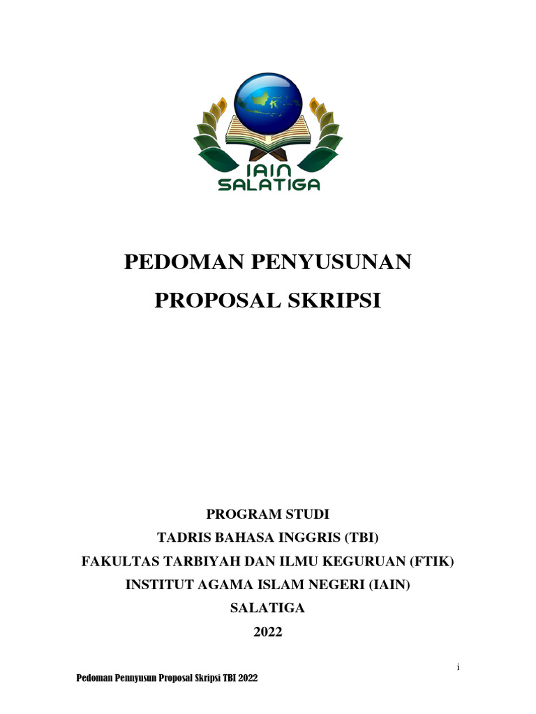 Pedoman Proposal Skripsi TBI 2022 | PDF | Karier & Perkembangan | Bisnis