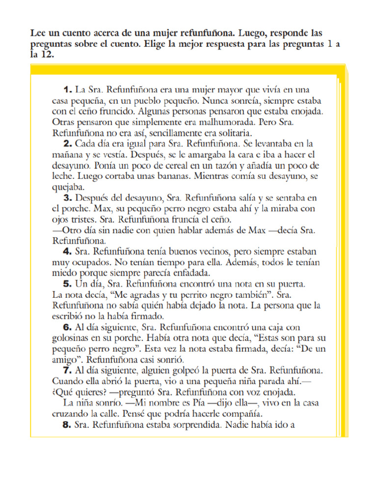 Comprension de Lectura La Leyenda Del Tambor Clase Viernes 10 de Marzo | PDF